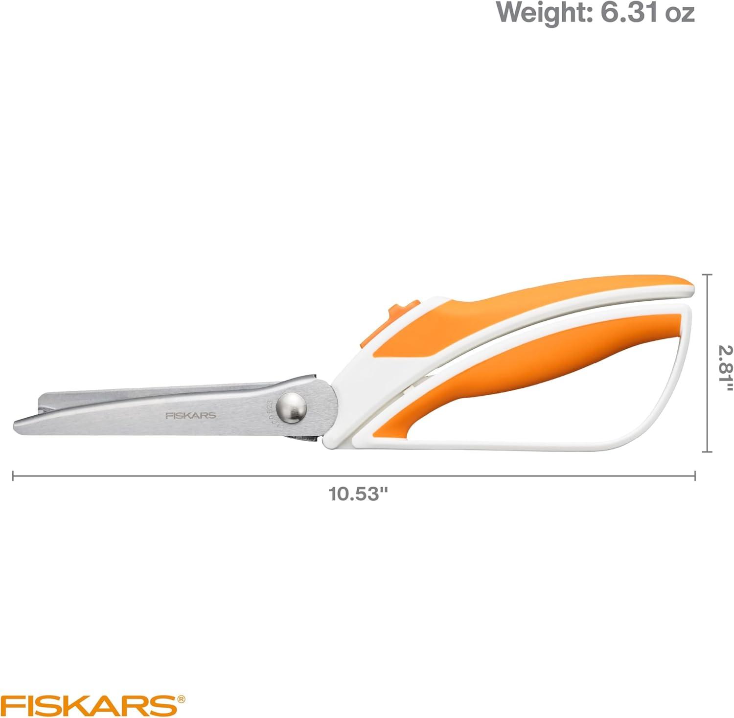Fiskars Pinking Shears, Zig-Zag Edge, Stainless Steel Blades, Precision ...