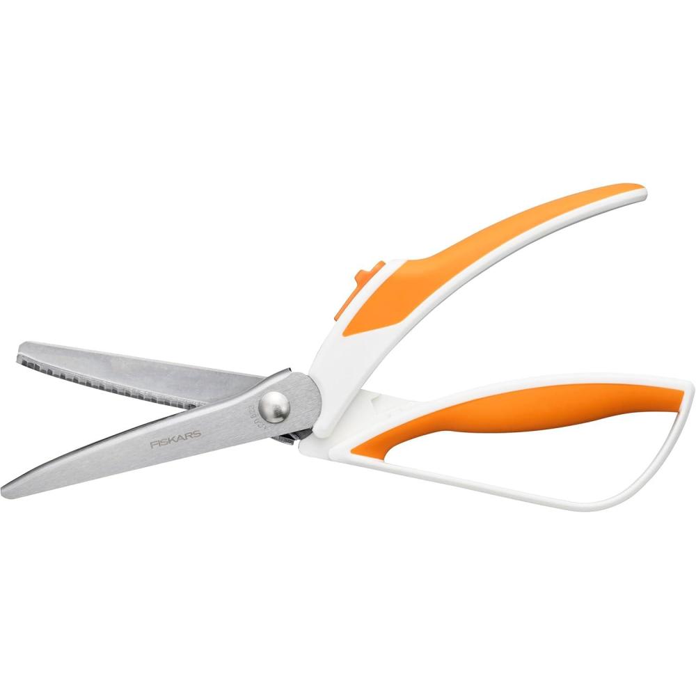 Fiskars Pinking Shears, Zig-Zag Edge, Stainless Steel Blades, Precision ...